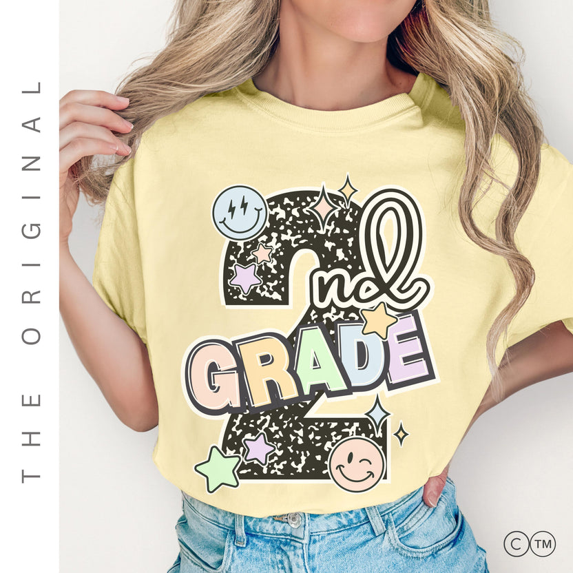 Second Grade Composition Notebook Teacher Shirt, 2nd Grade Tee, First ...